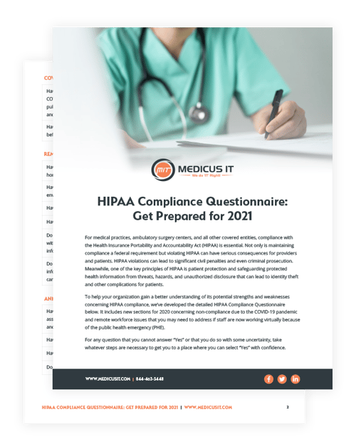HIPAA Compliance Questionnaire | Medicus IT